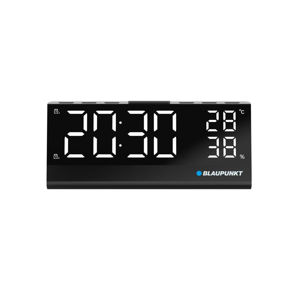 Blaupunkt Clock radio with indoor temperature and humidity CR10ALU ...